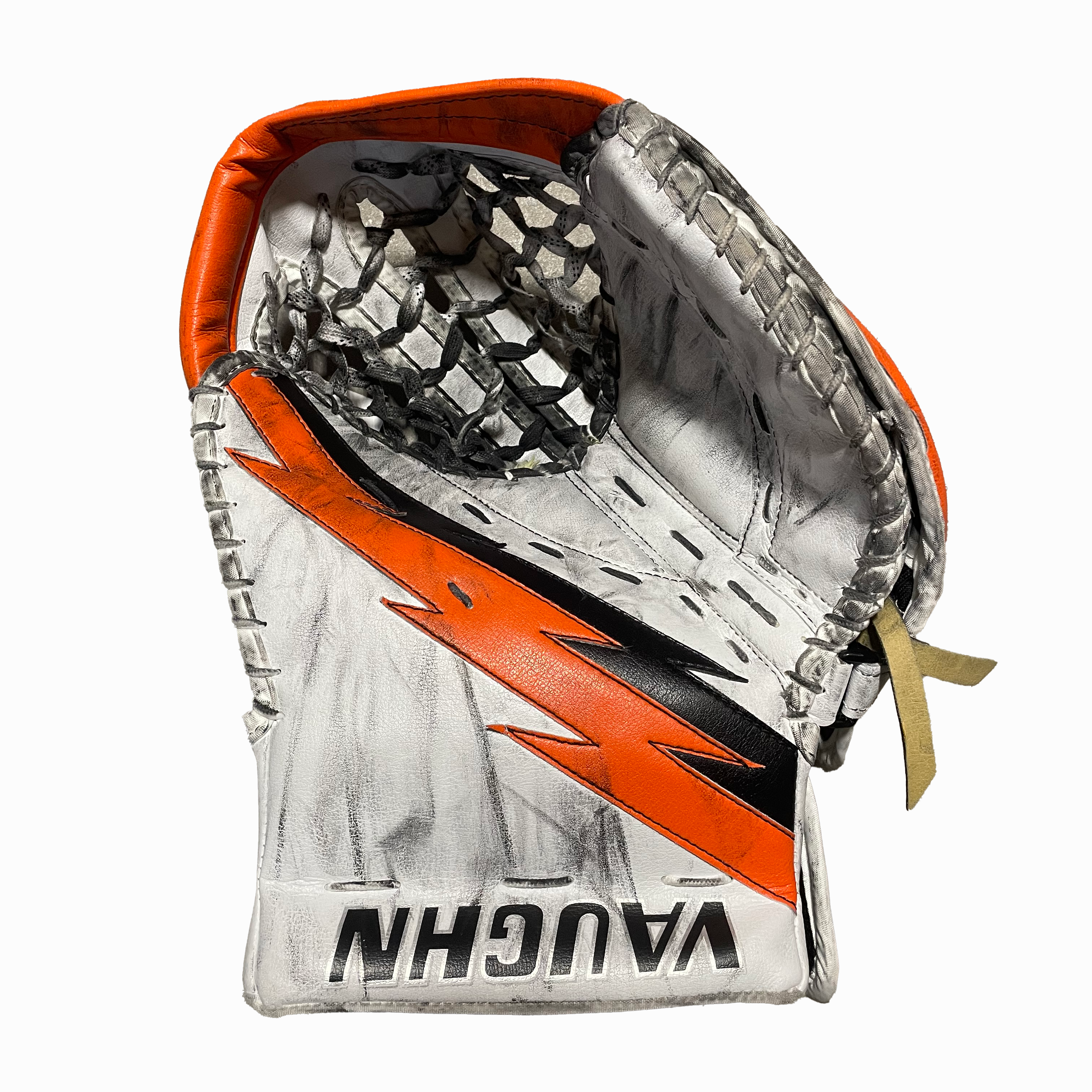 Vaughn Ventus SLR3 - Used Pro Stock Goalie Glove (White/Black/Orange)