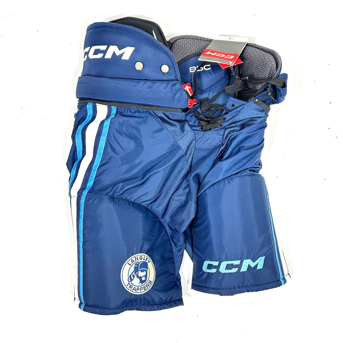 CCM Tacks 85C - Pro Stock Hockey Pants (Sky Blue/Navy) – HockeyStickMan ...