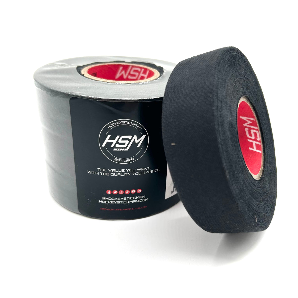 HSM Black Hockey Tape – HockeyStickMan Canada