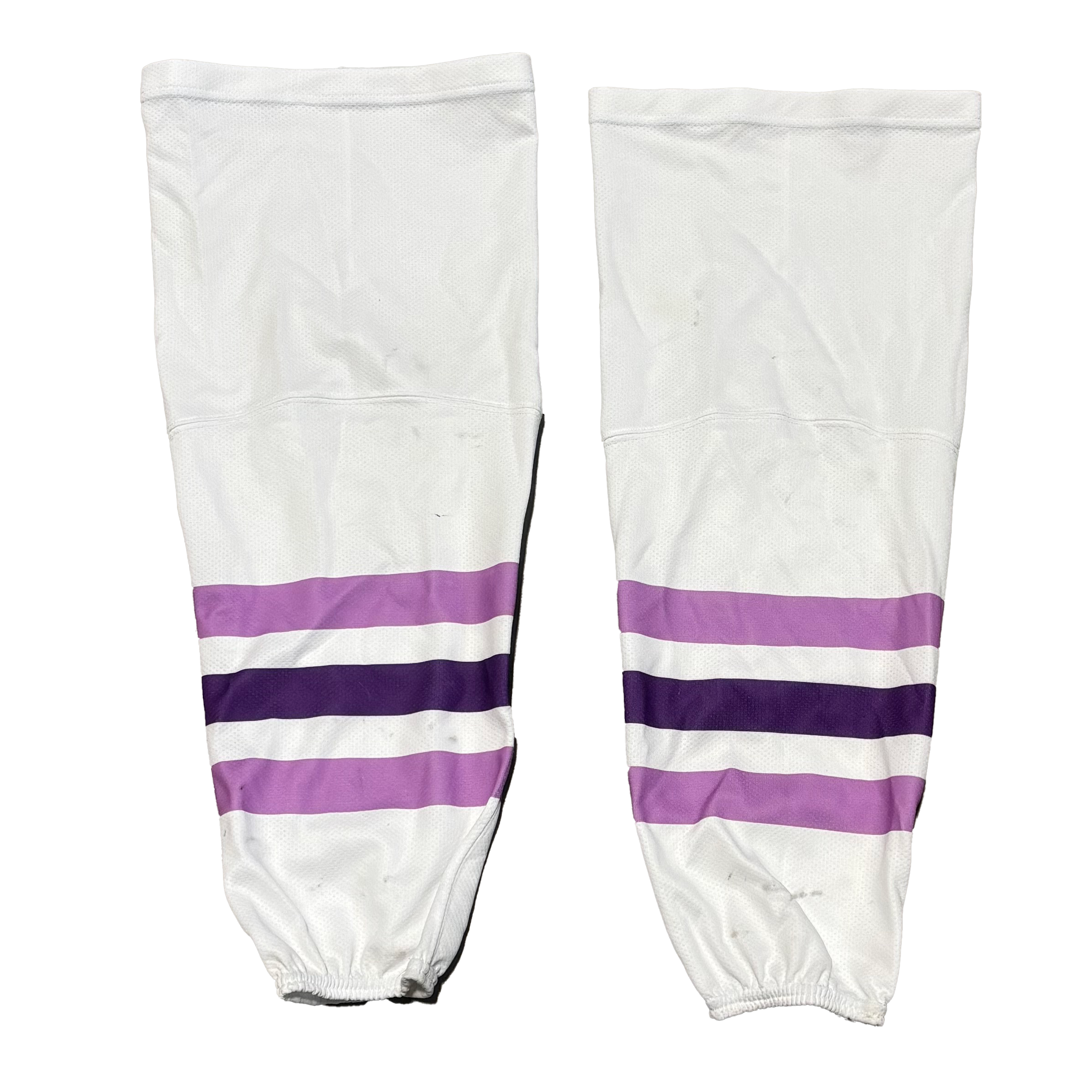 QMJHL - Used Hockey Socks - (White/Purple)