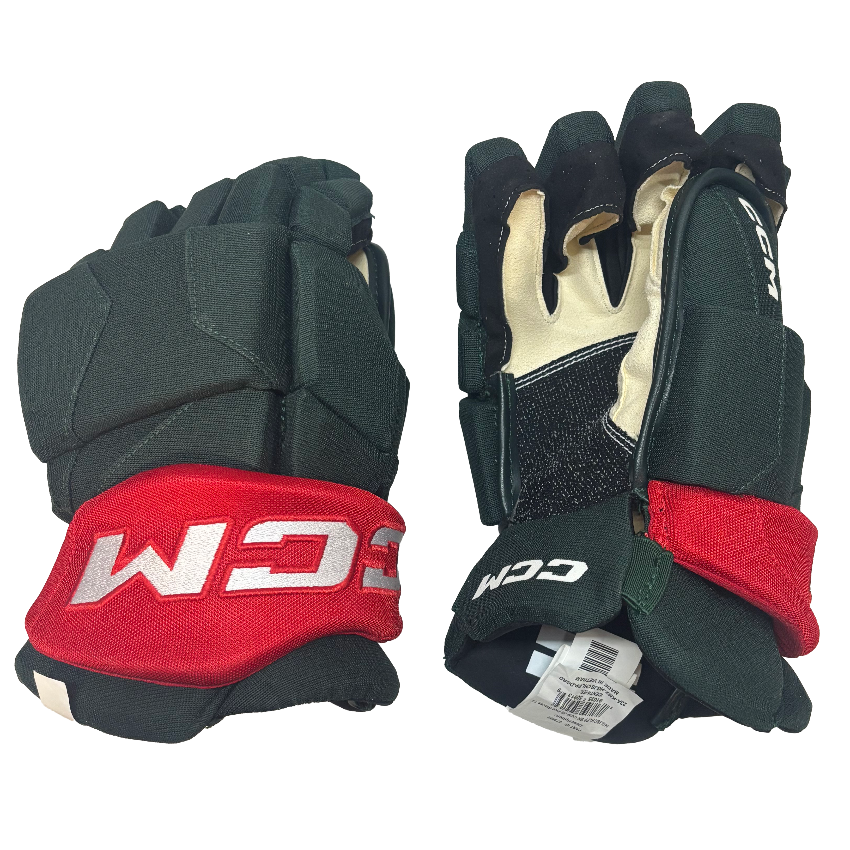 CCM HGJSPP - Pro Stock Hockey Glove (Green/Red)