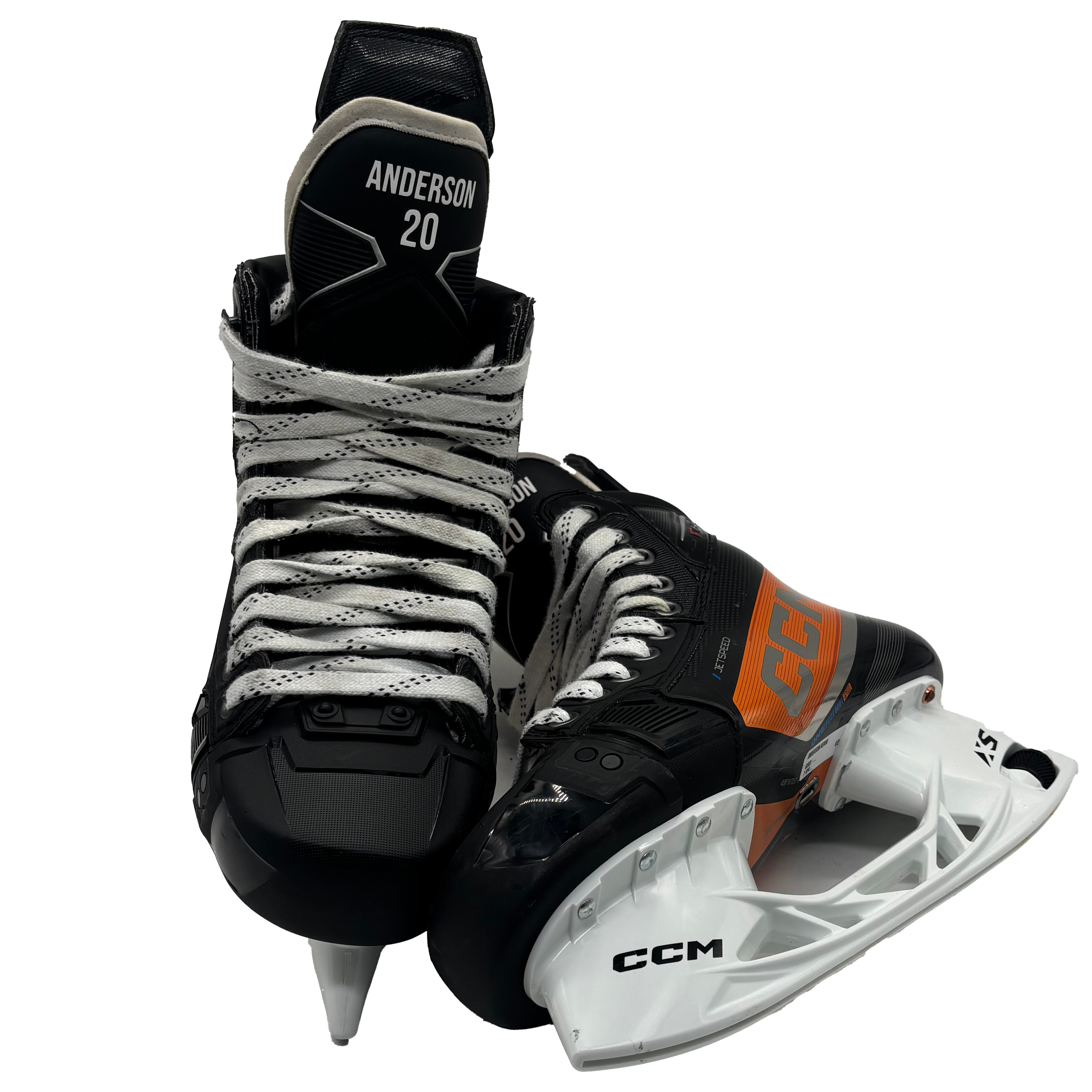 CCM Jetspeed FT6 Pro - Pro Stock Hockey Skates - Size 7.5E (Orange)