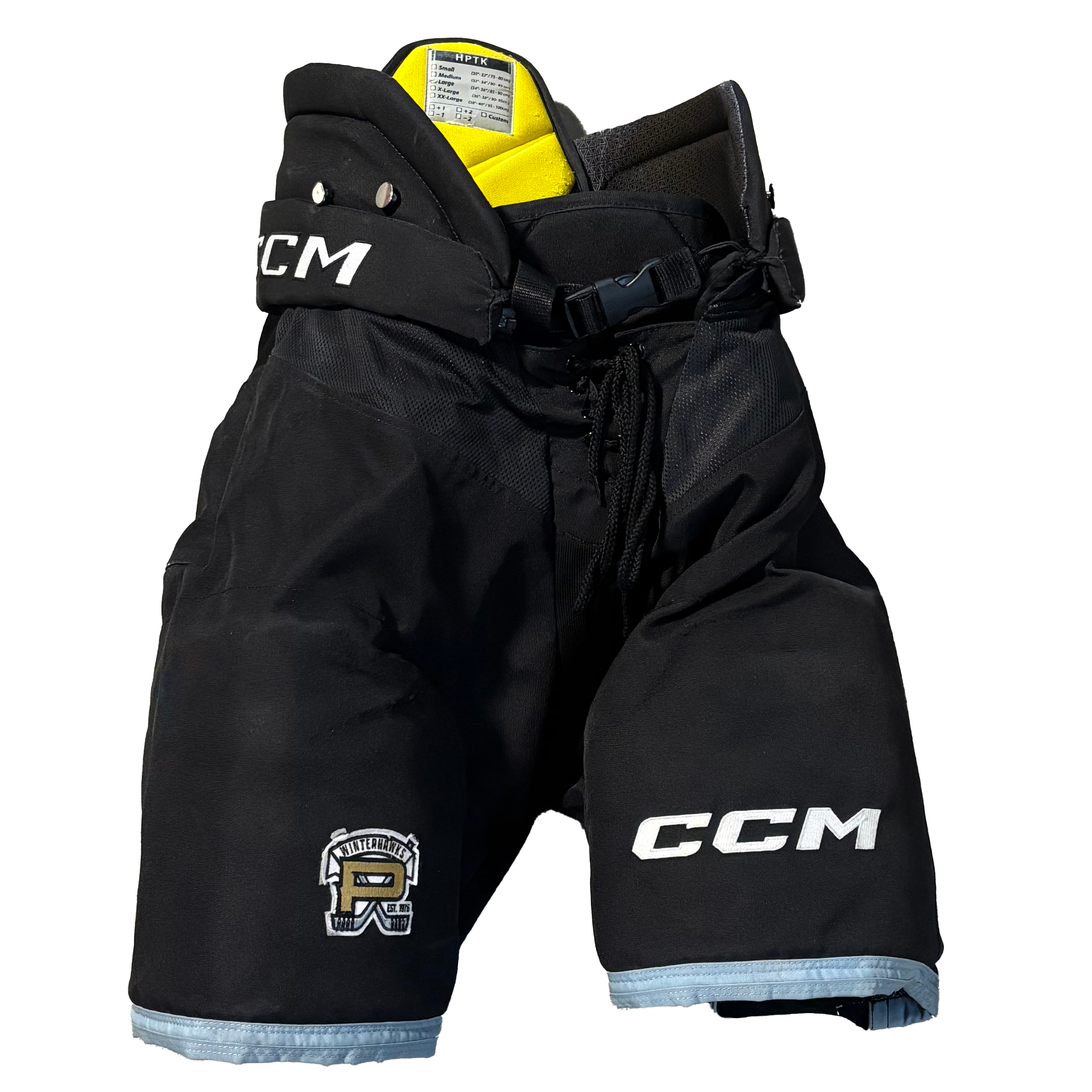 CCM HPTK - Used WHL Pro Stock Hockey Pant (Black/Teal)