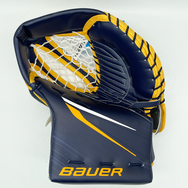 Bauer Vapor Hyperlite 2 - New Pro Stock Goalie Glove Set (Navy/Yellow ...