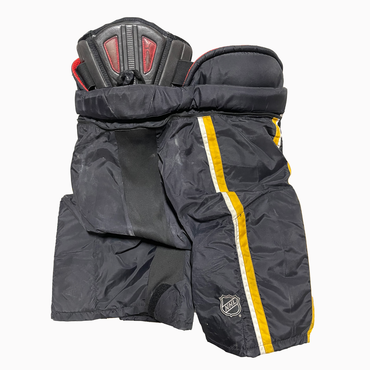 CCM HP45 - Used Pro Stock Hockey Pants - Calgary Flames (Black/White/Y ...